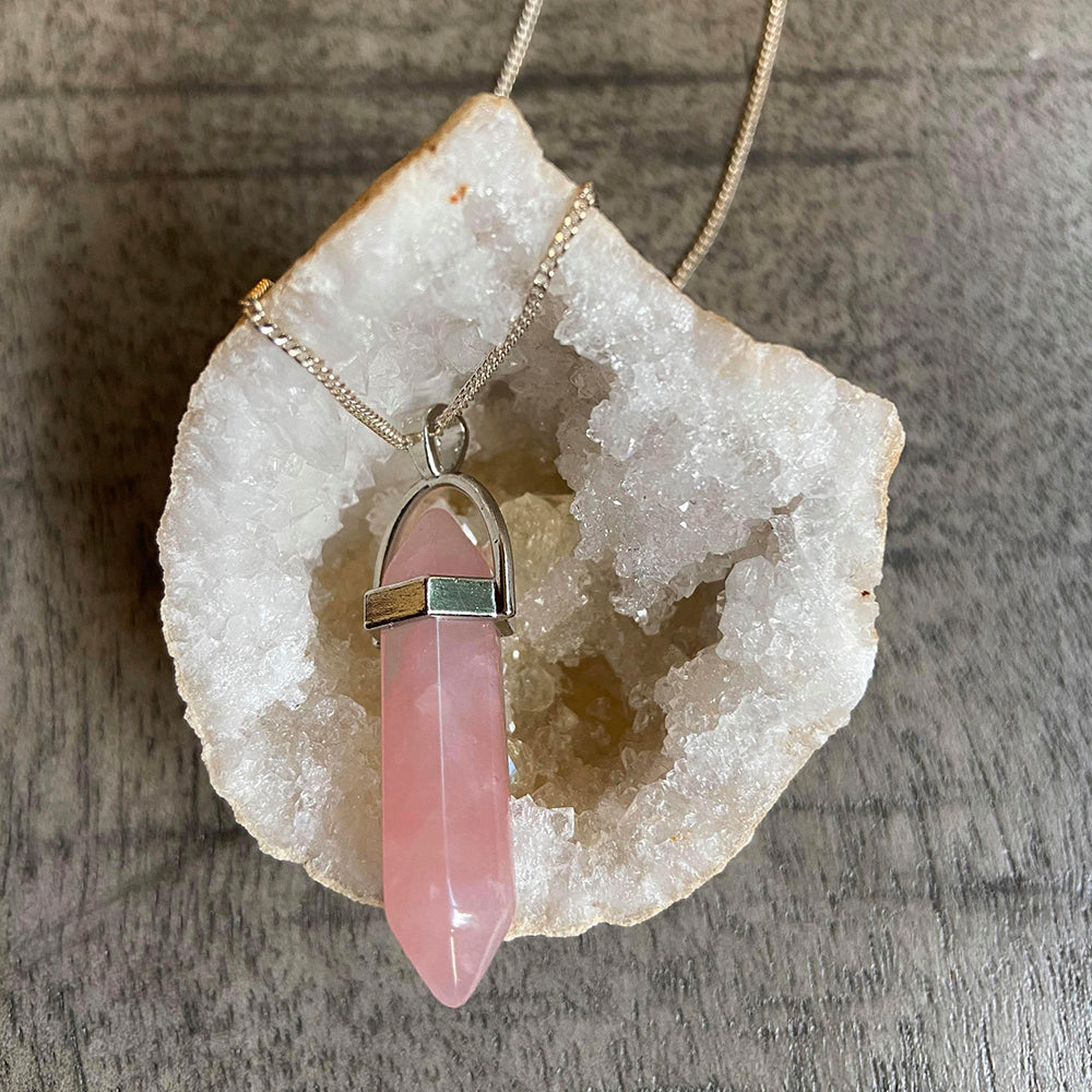 Collier Conique Quartz Rose – Mes Petits Chakras